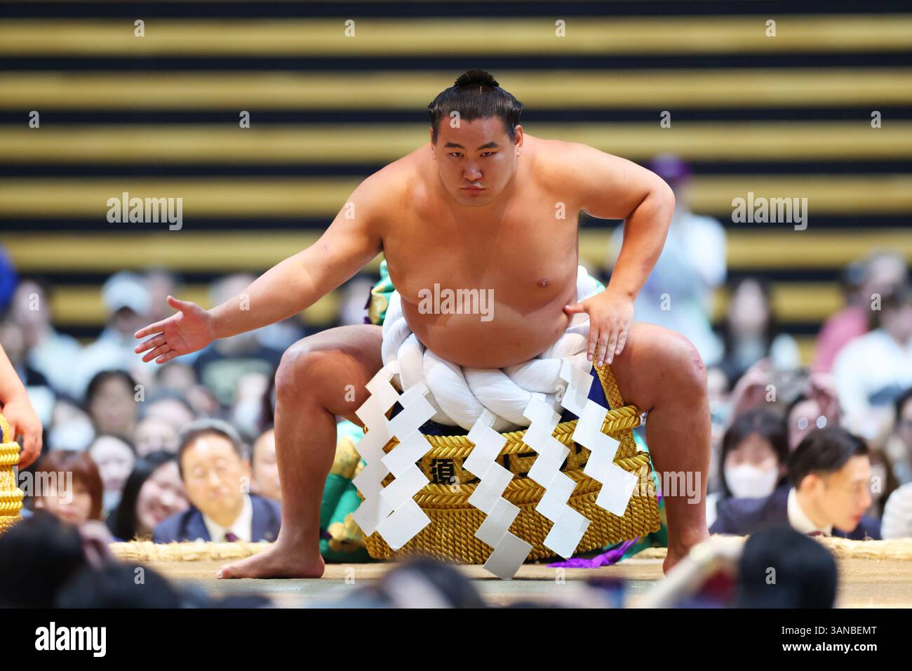 Tokyo, Japan. 15th Apr, 2025. Hoshoryu Sumo : Jonan Ota Sumo Tournament ...