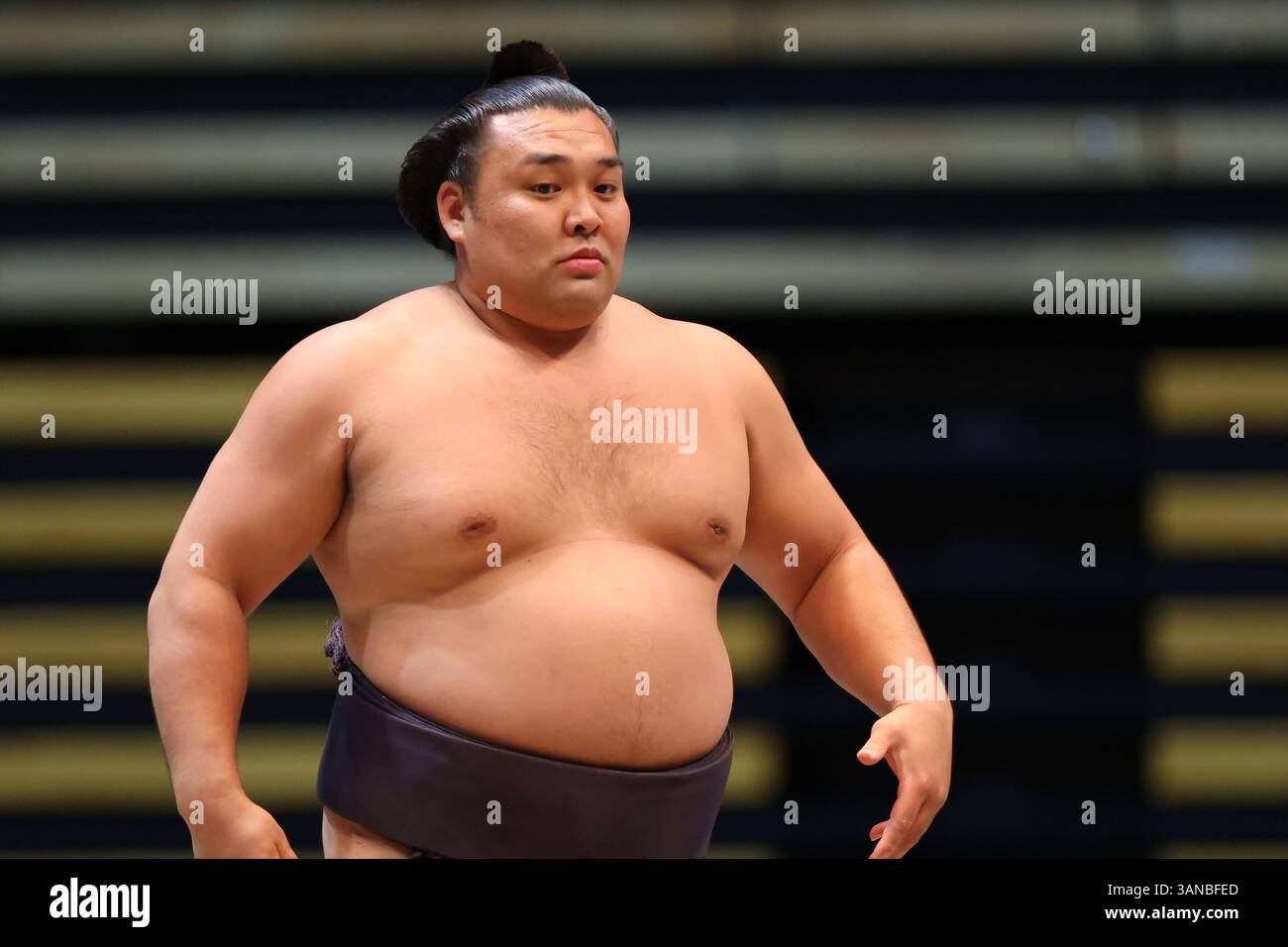Tokyo, Japan. 15th Apr, 2025. Kirishima Sumo : Jonan Ota Sumo Tournament at Ota-City General ...