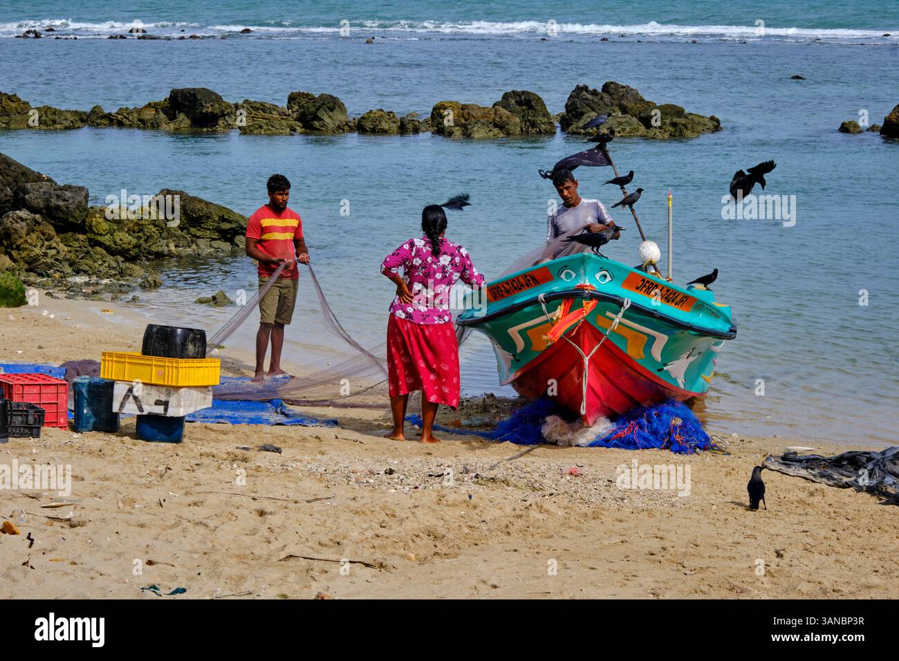 Sri Lanka, Northern Province, Jaffna, Point Pedro Town, return from ...