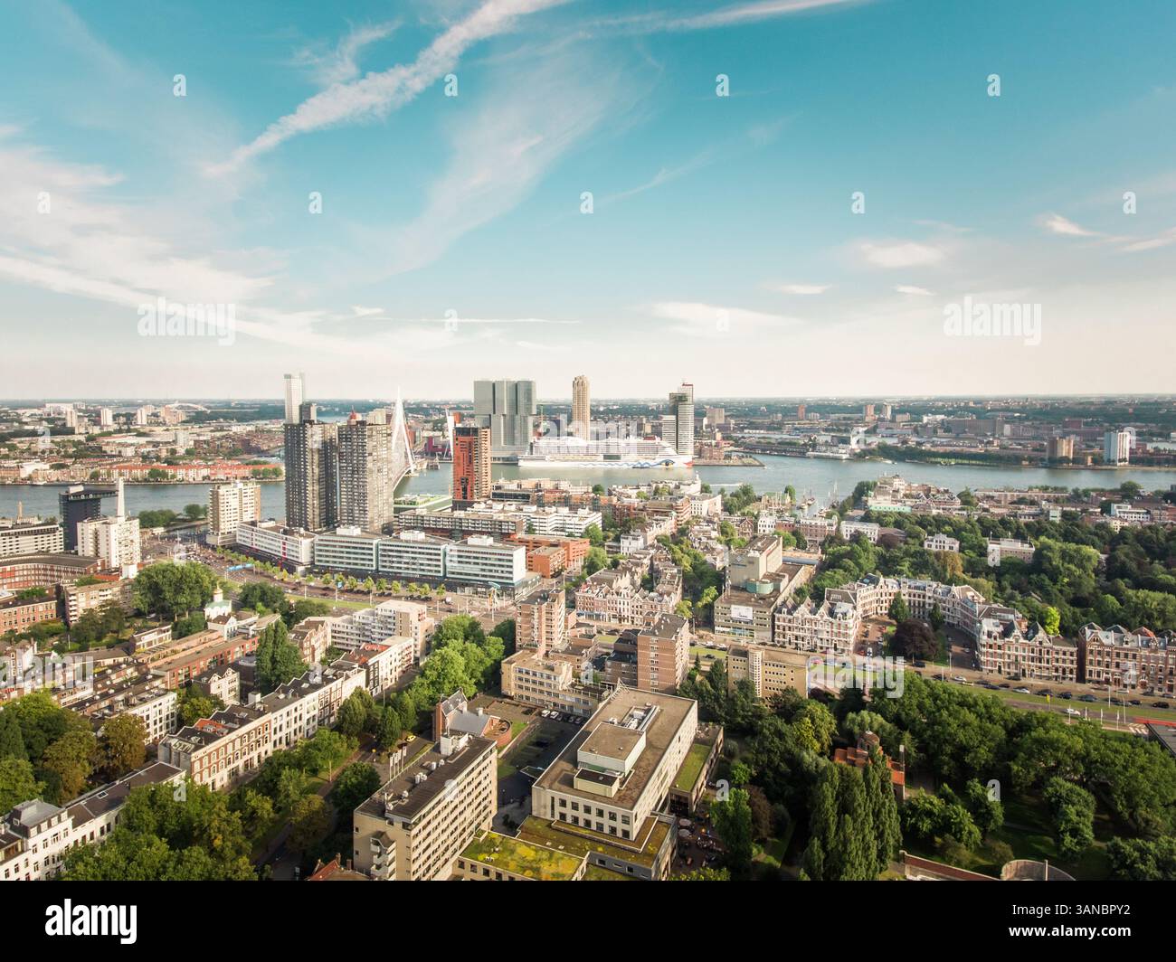 Aerial view of Rotterdam center, The Netherlands Stock Photo - Alamy