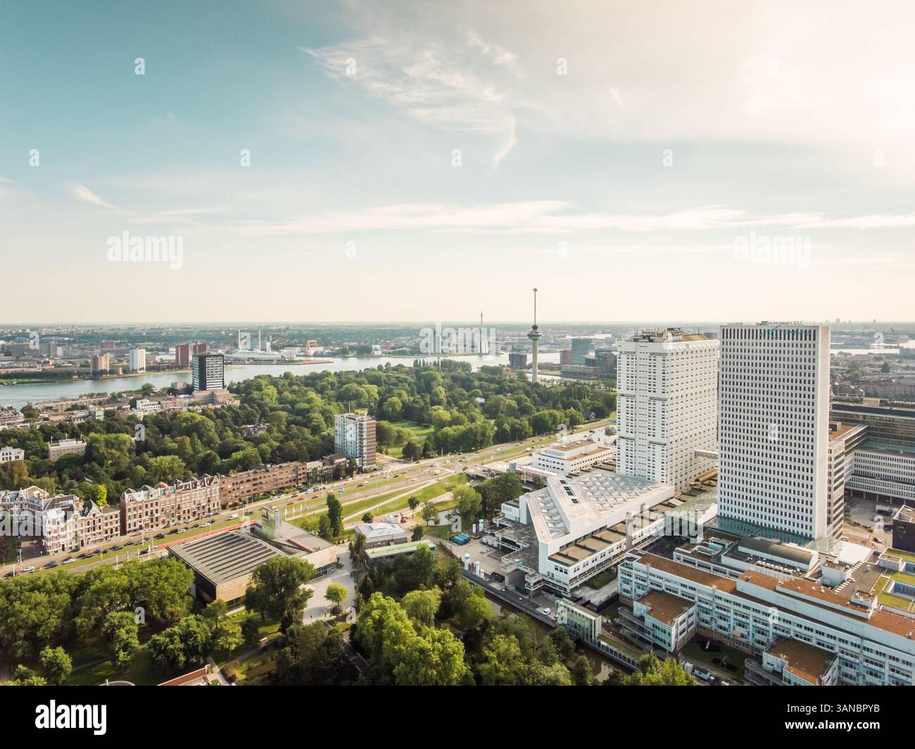 Aerial view of Rotterdam center, The Netherlands Stock Photo - Alamy