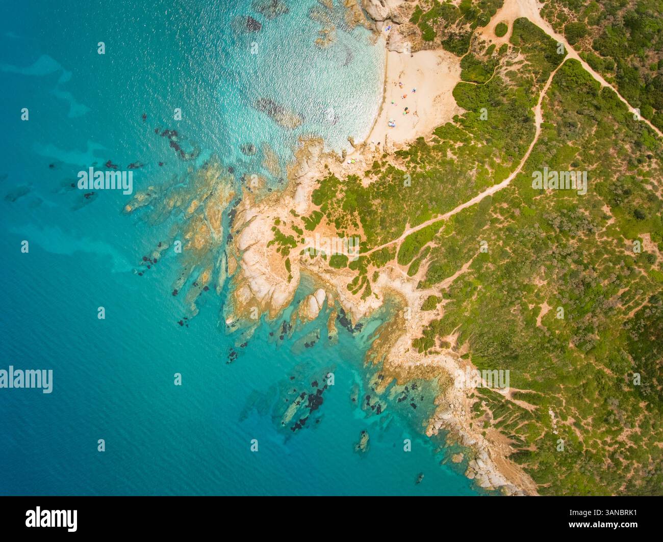 Aerial view of the coast in Sardinia, Italy Stock Photo - Alamy