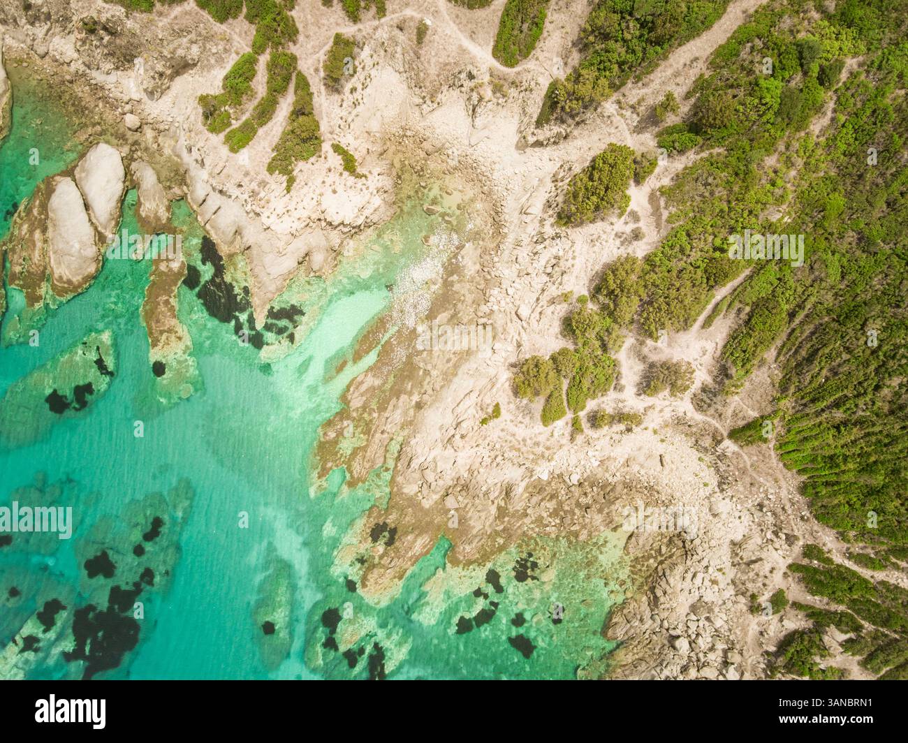 Aerial view of Idyllic sea on Sardinia coast, Italy Stock Photo - Alamy
