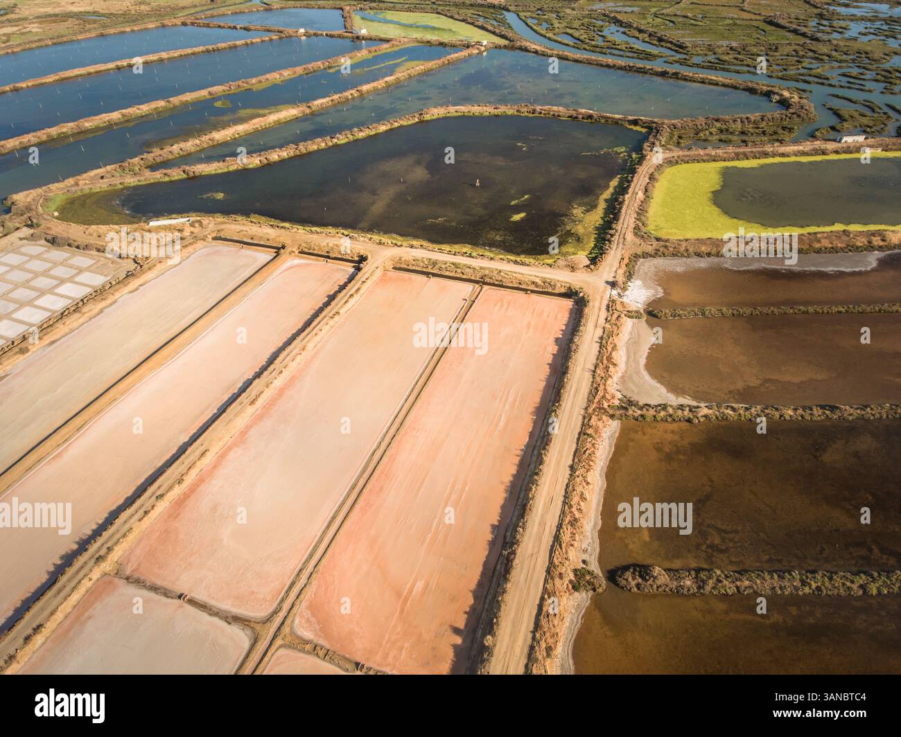 Aerial view of salt marsh in Portugal Stock Photo - Alamy