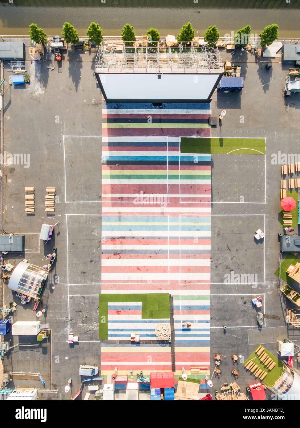 Aerial view of an outdoor cinema in Rotterdam Stock Photo - Alamy