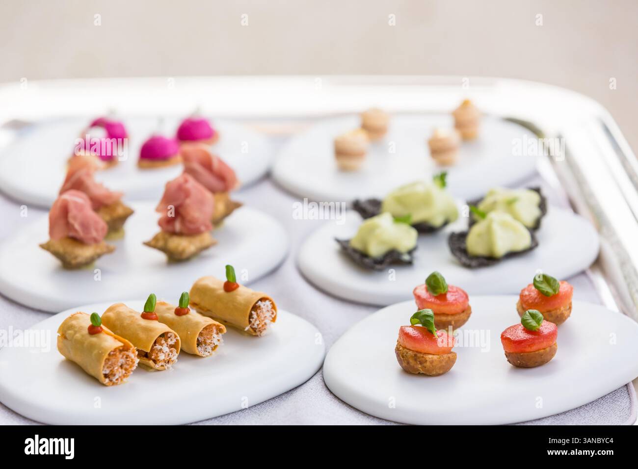 assortment appetizers and finger food Stock Photo - Alamy