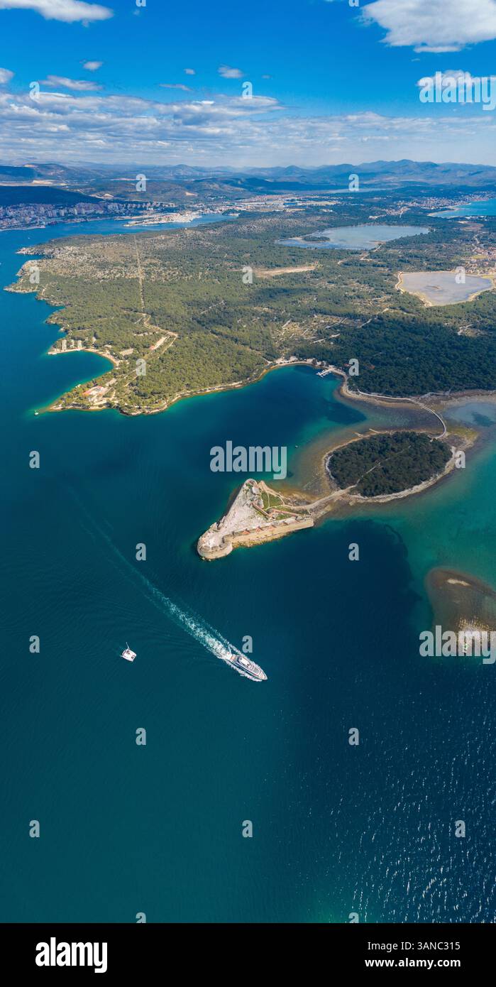 Aerial view of Michaels Fortress which is located to entrance St ...