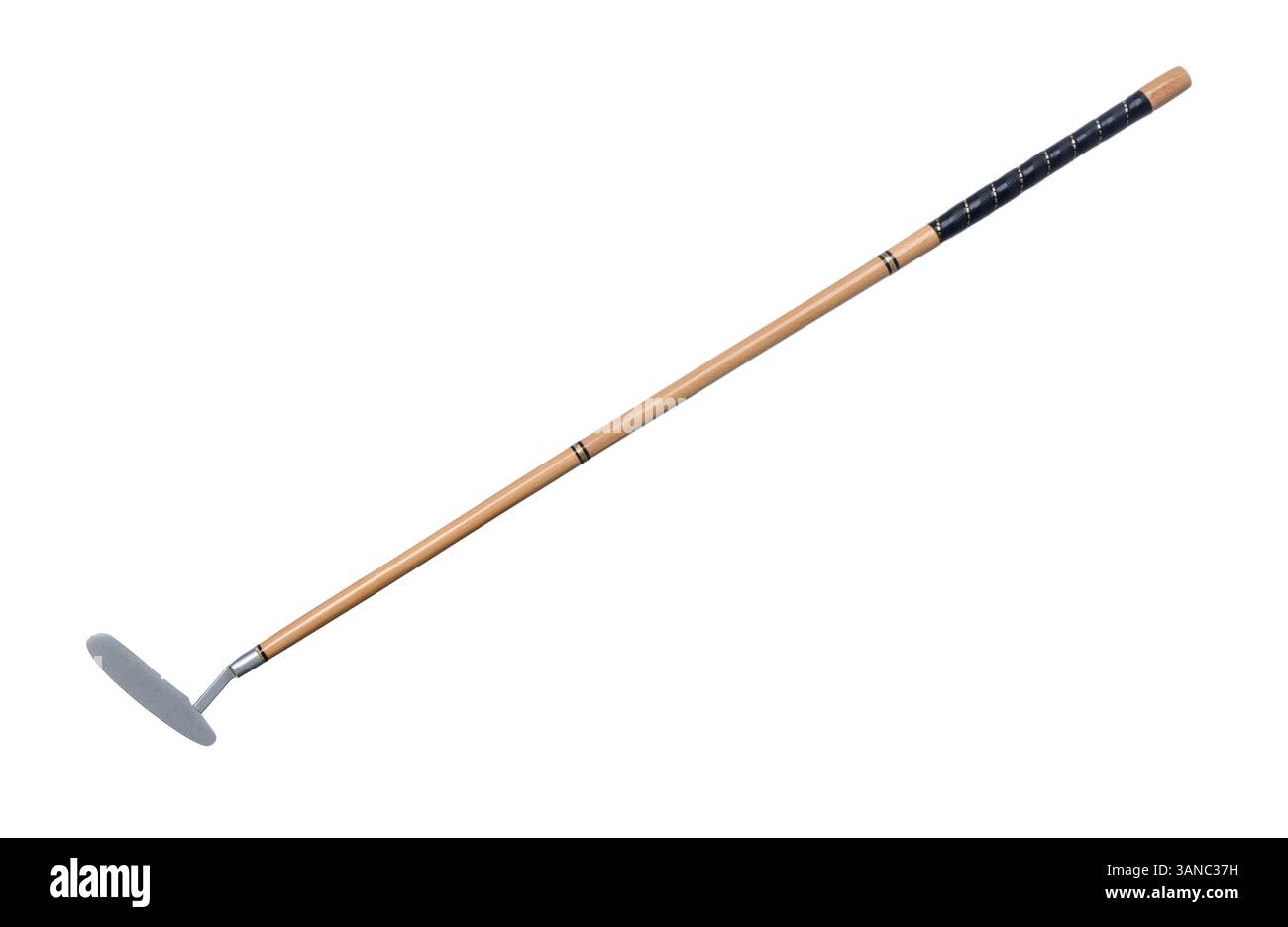 One wooden golf club in air isolated on white Stock Photo - Alamy