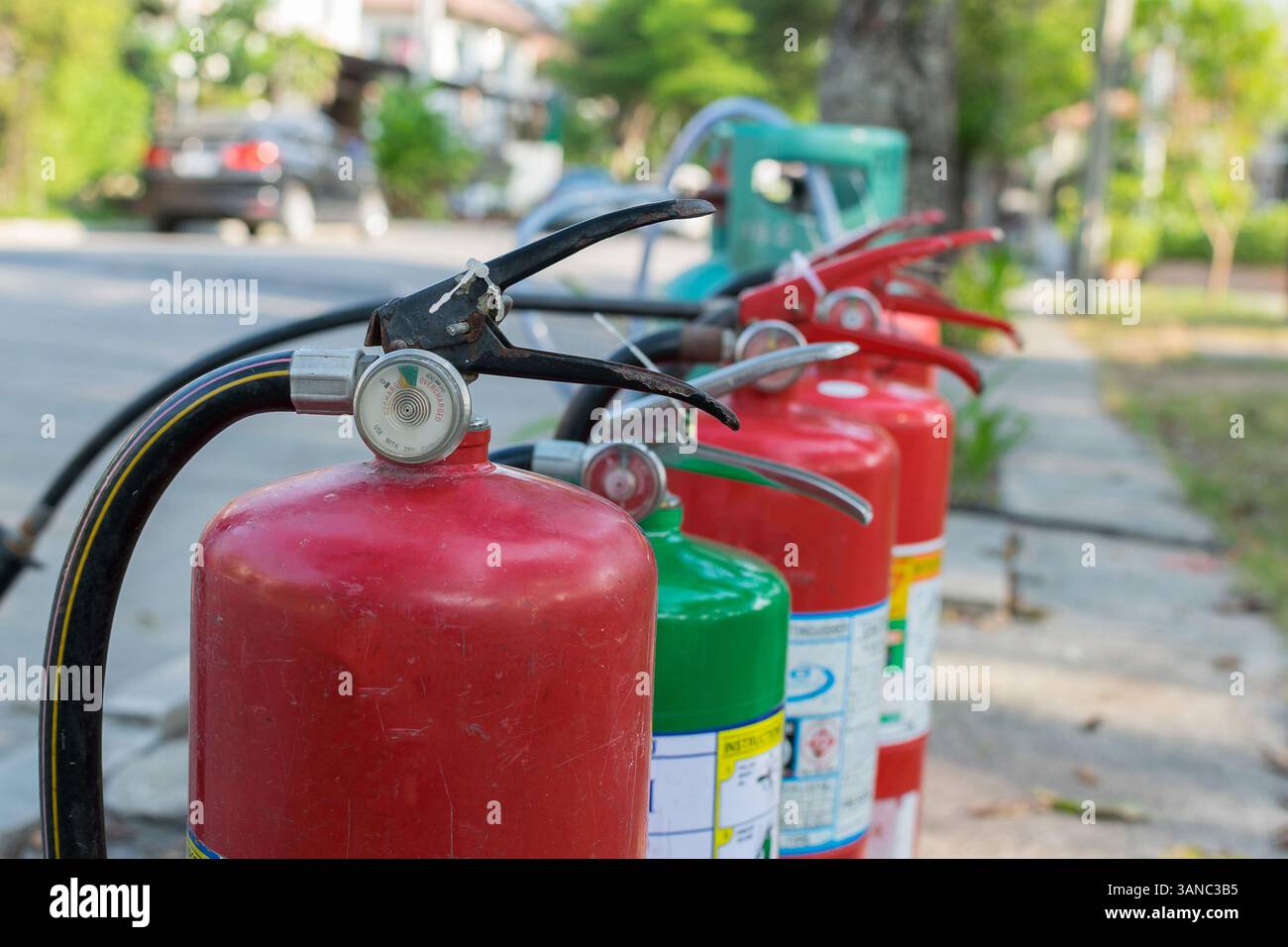 Preparedness for fire drill and training to use a fire safety tank in ...