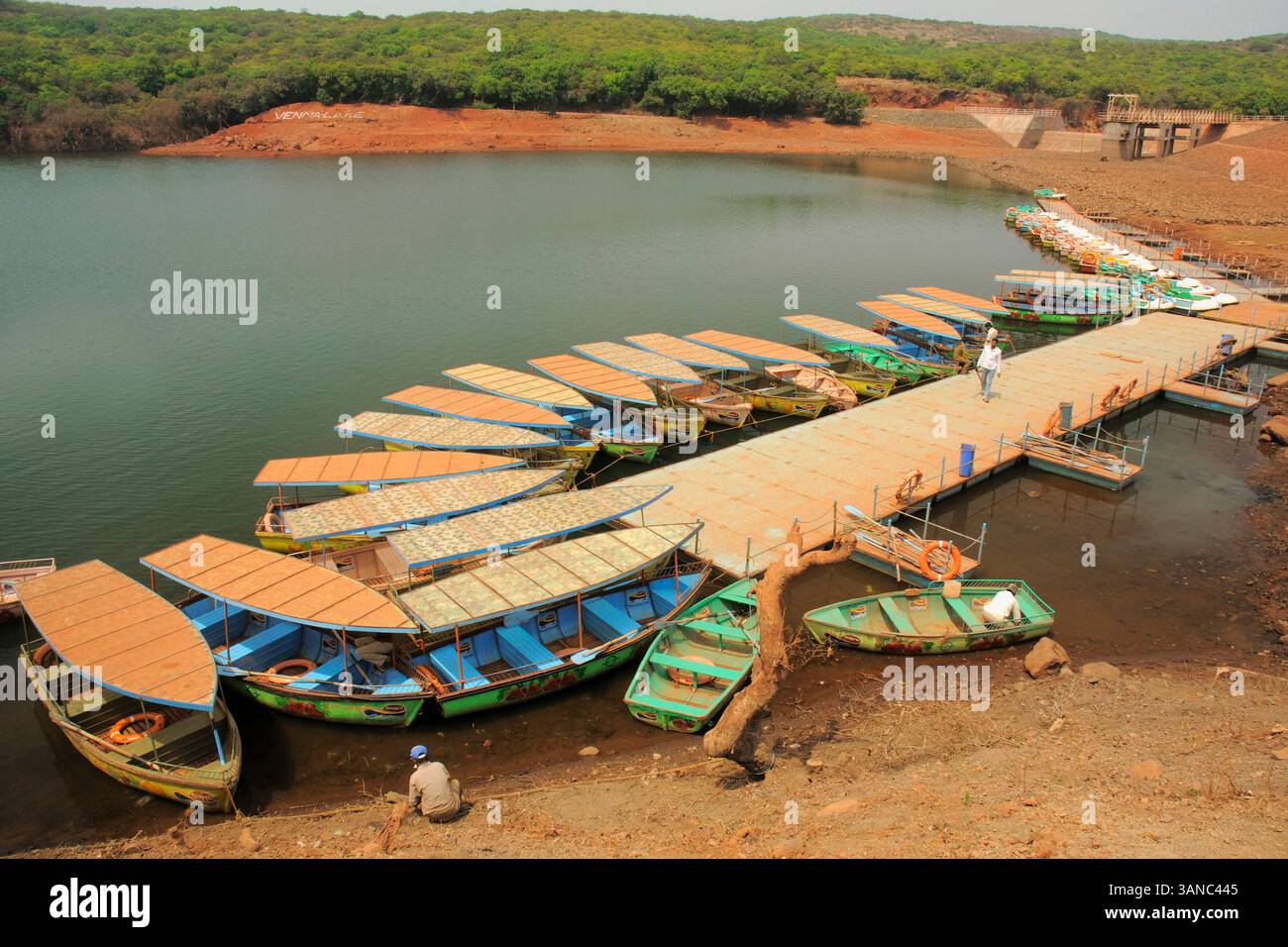 Aerial view of Venna lake, Mahabaleshwar Mahableshwar, Maharashtra ...