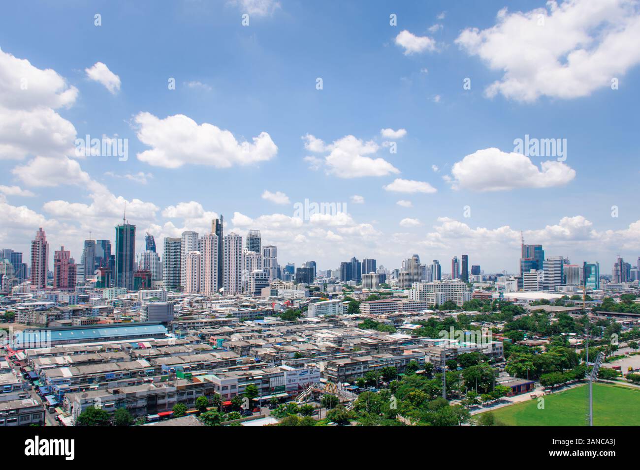 Bangkok, Thailand - July 22, 2016 : Cityscape and transportation with ...