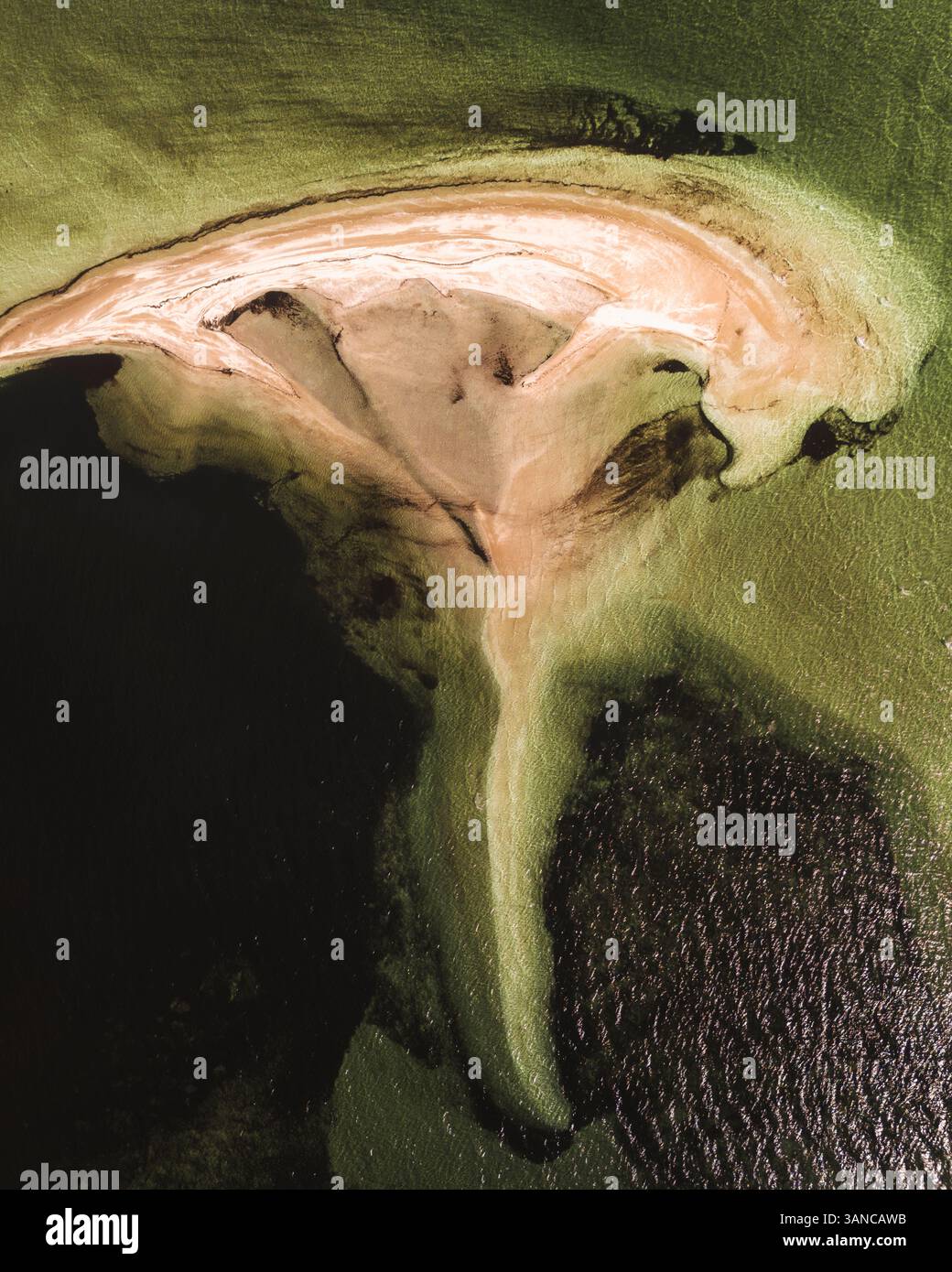 Aerial view of tranquil Whale Bone Point with serene coastline and ...