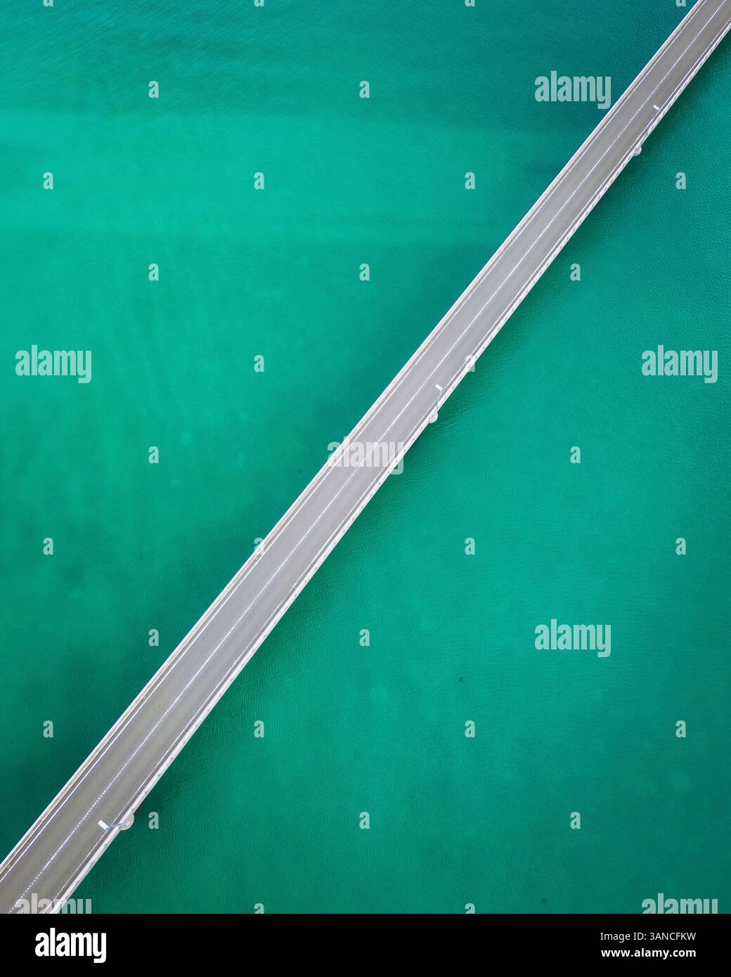 Aerial shot of the Tsunoshima Island Bridge, Shimonoseki, Yamaguchi ...