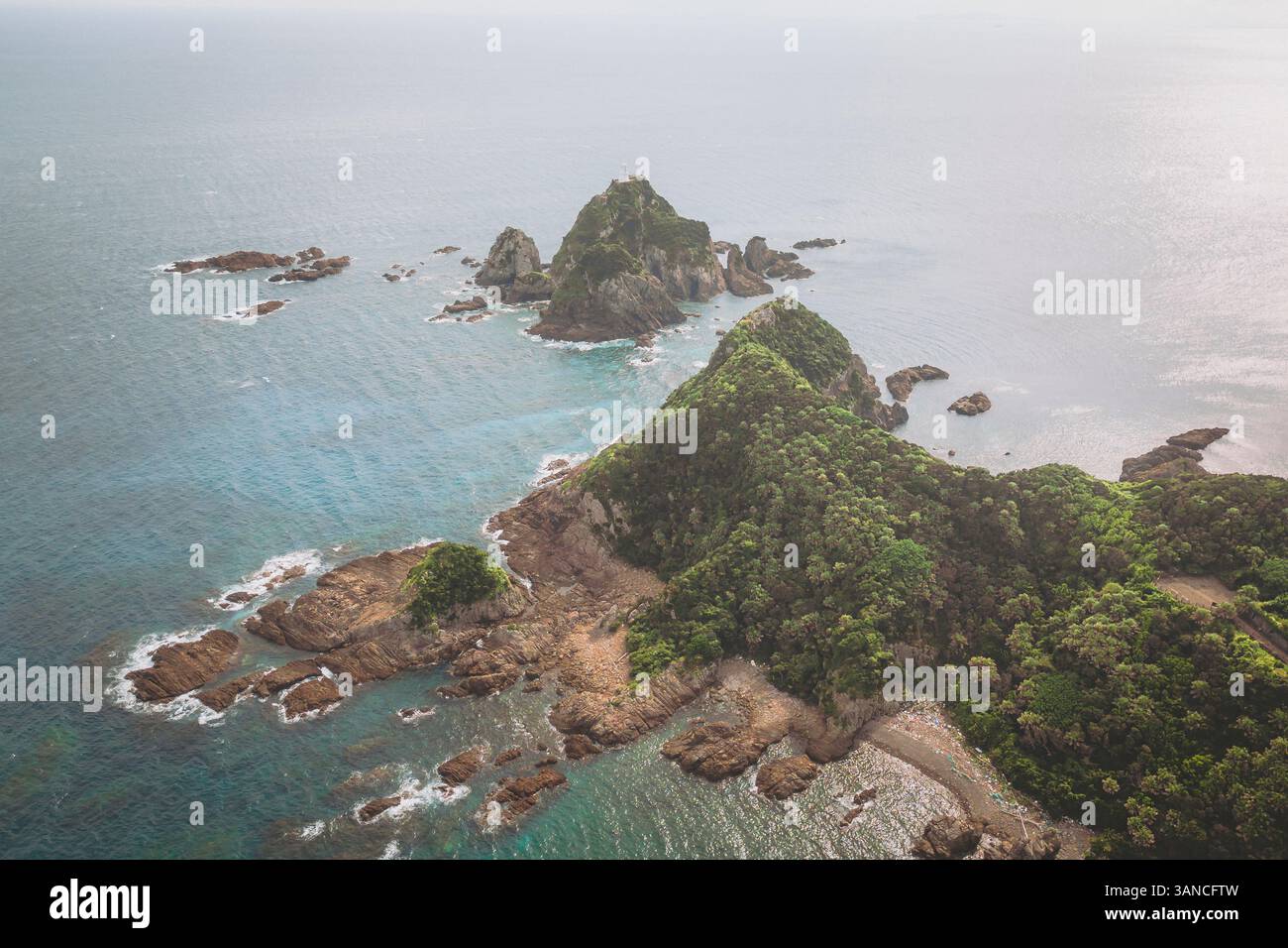 Aerial shot of Cape Sata, southernmost point of Japan, Kagoshima ...