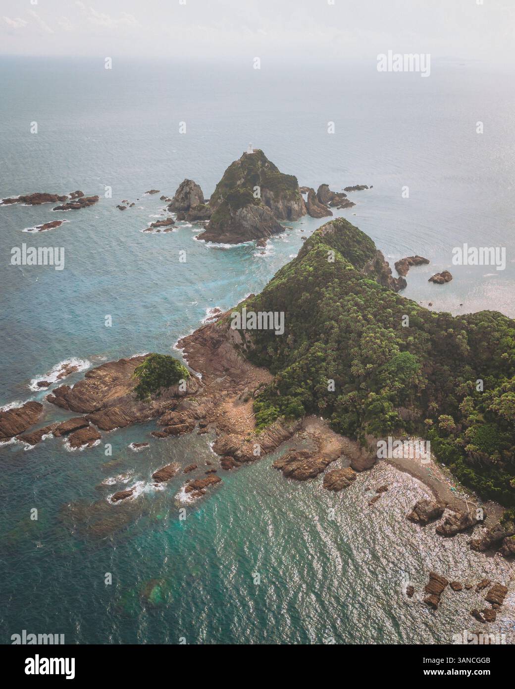 Aerial shot of Cape Sata, southernmost point of Japan, Kagoshima ...