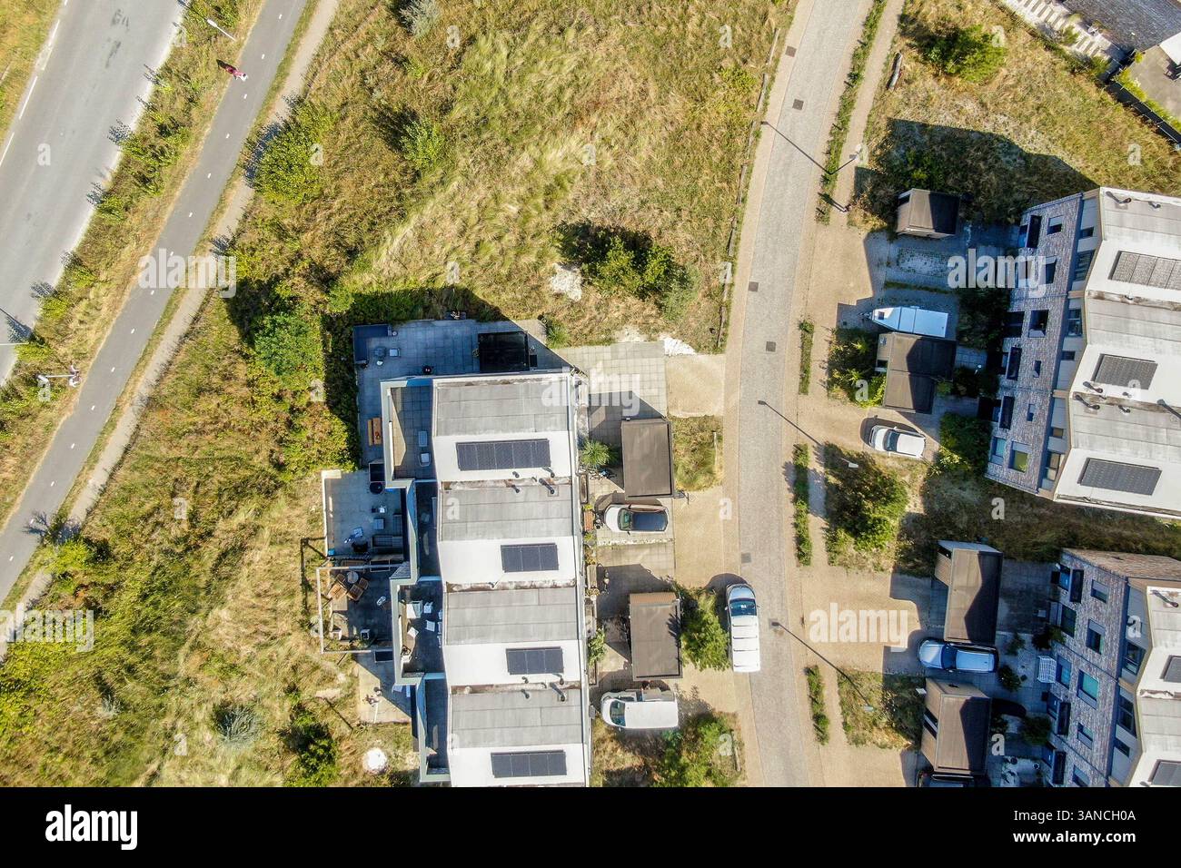 An overhead perspective captures modern architecture with a focus on ...