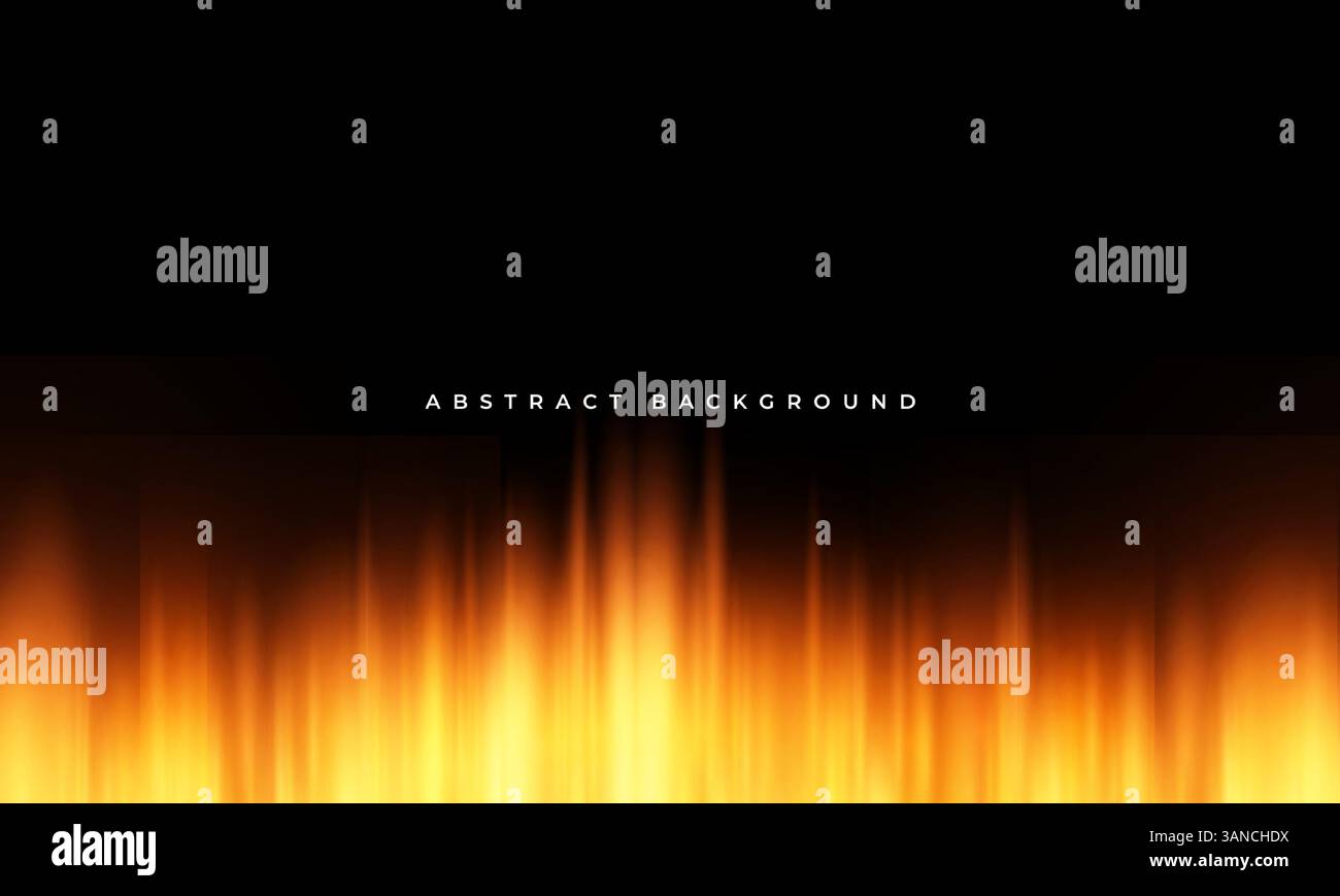 Black and orange modern abstract background with yellow glowing light ...