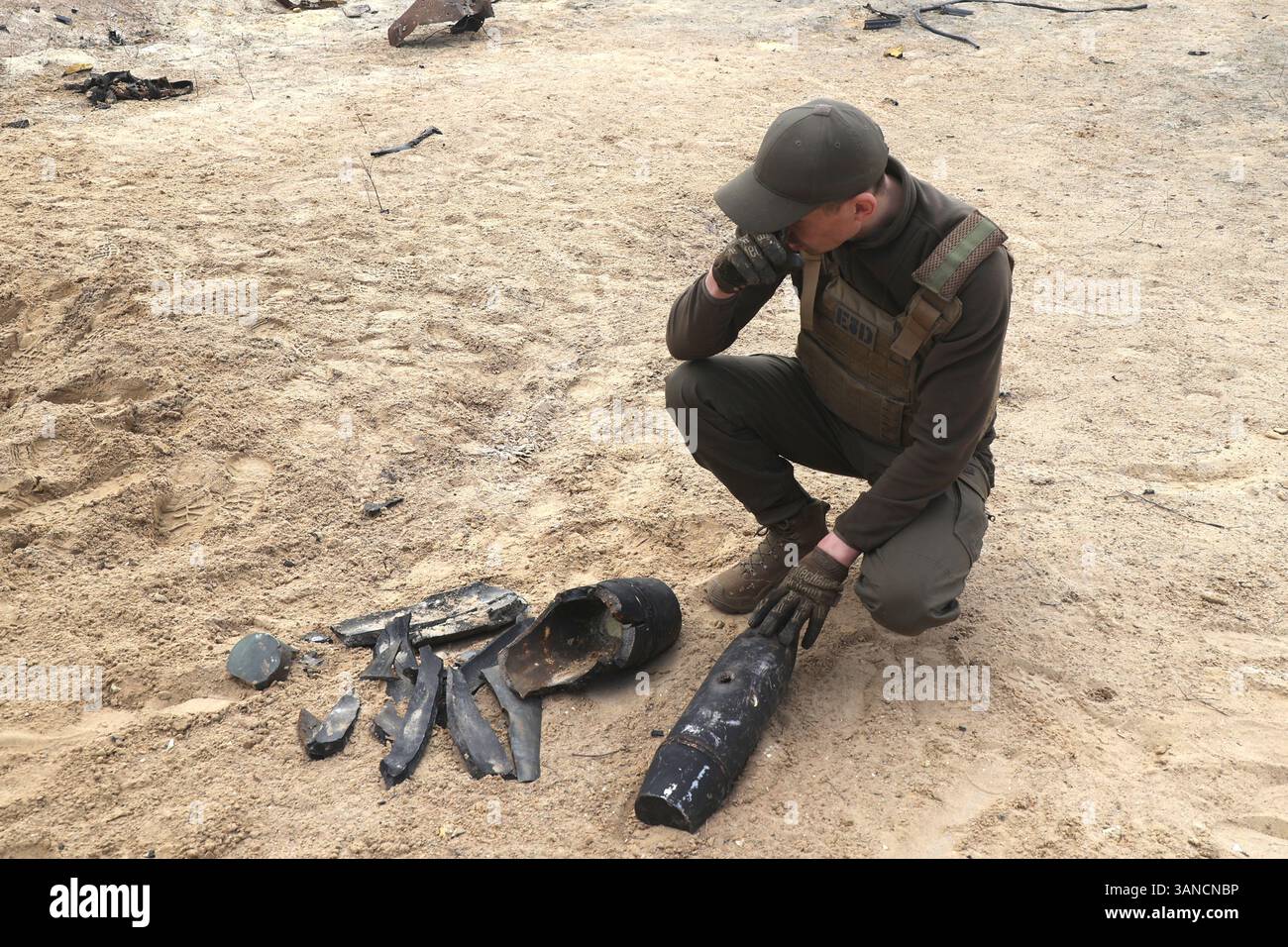 The commander of a sapper platoon of an engineering and sapper ...