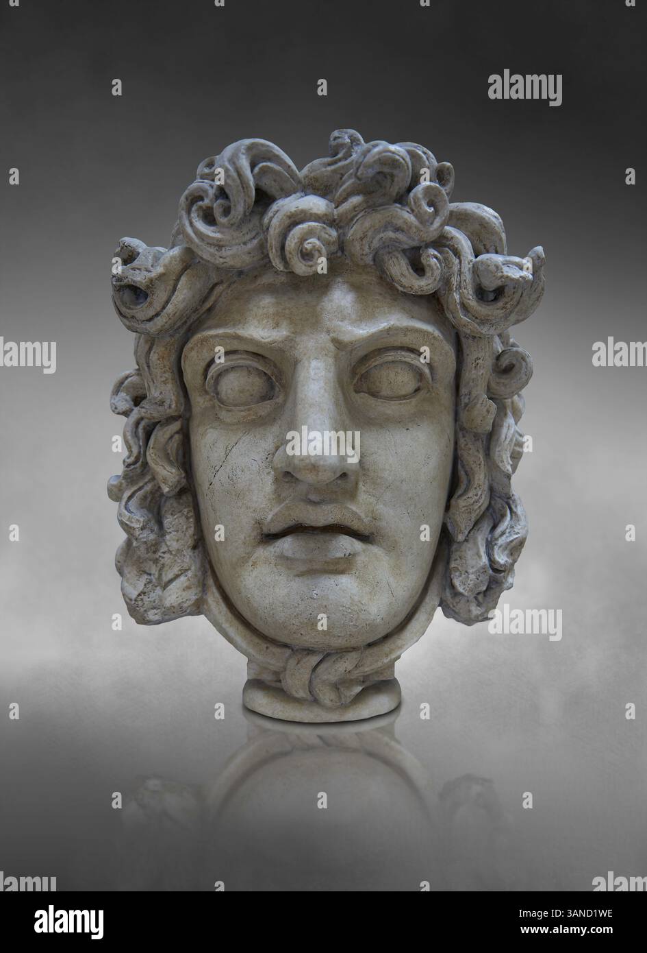 Roman head sculpture of Medusa. Vatican Museums inv no 2281. In Greek mythology, Medusa or the ...