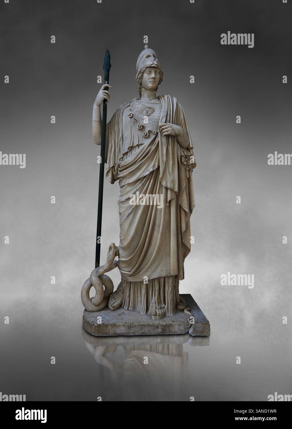 Roman statue of Athena Giustiniani or Minerva Giustiniani 2nd cent AD ...
