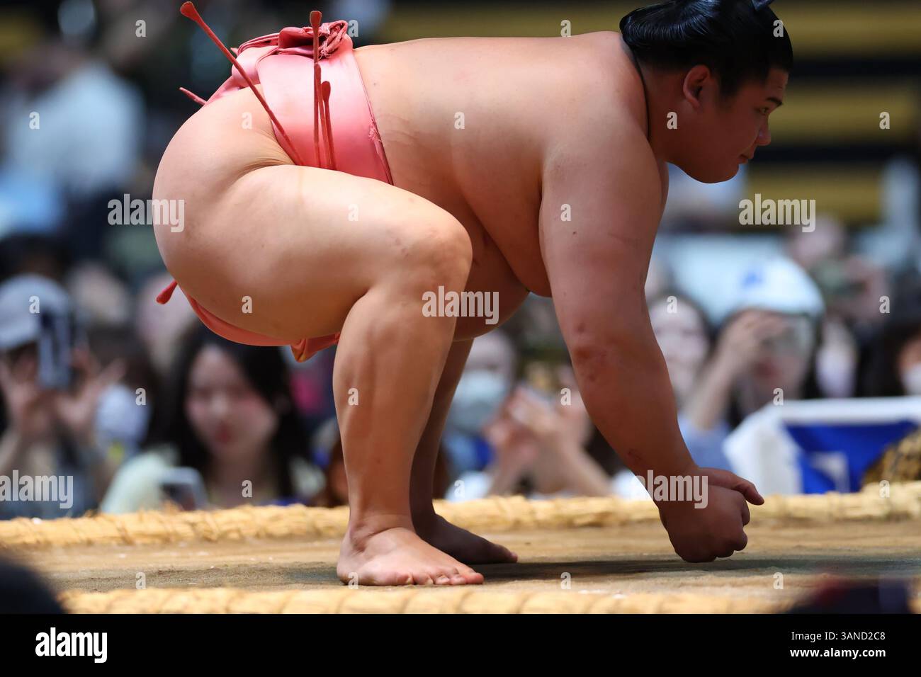 Tokyo, Japan. 15th Apr, 2025. Ura Sumo : Jonan Ota Sumo Tournament at ...