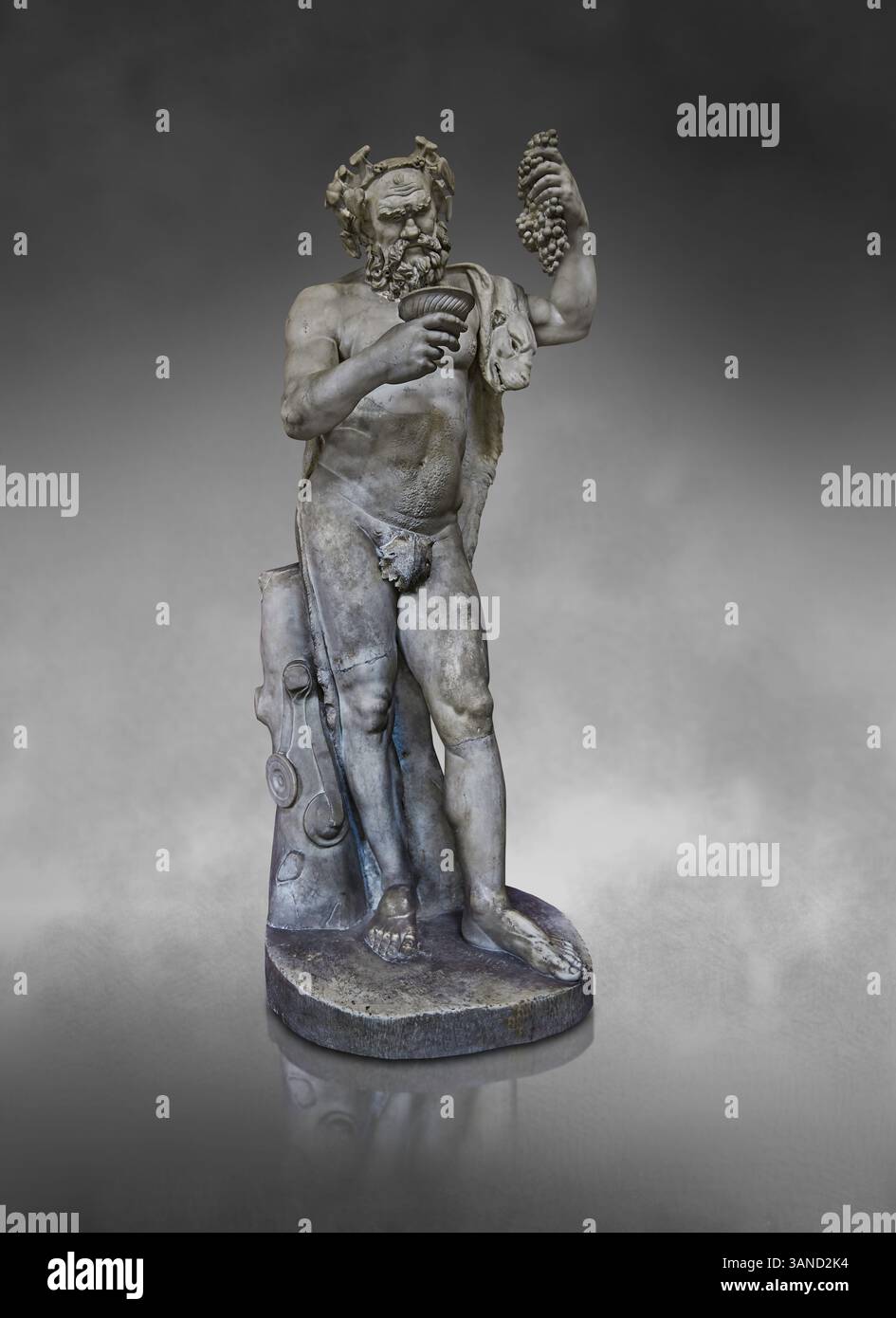 Roman statue of Silenus, originally he would have been pouring wine ...