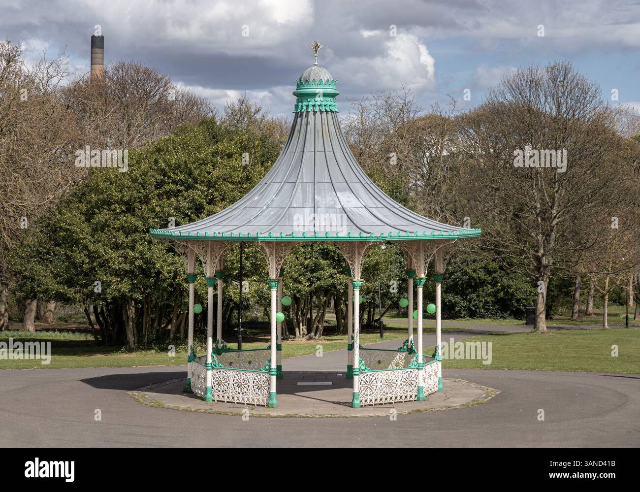 Newcastle, UK - Apr 13, 2025 - View of A Bandstand And A Grandstand. It ...
