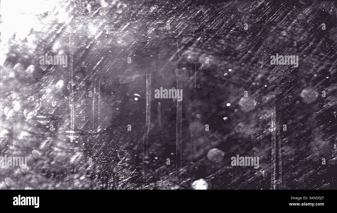 Dark grunge texture background showing scratches and dust particles ...