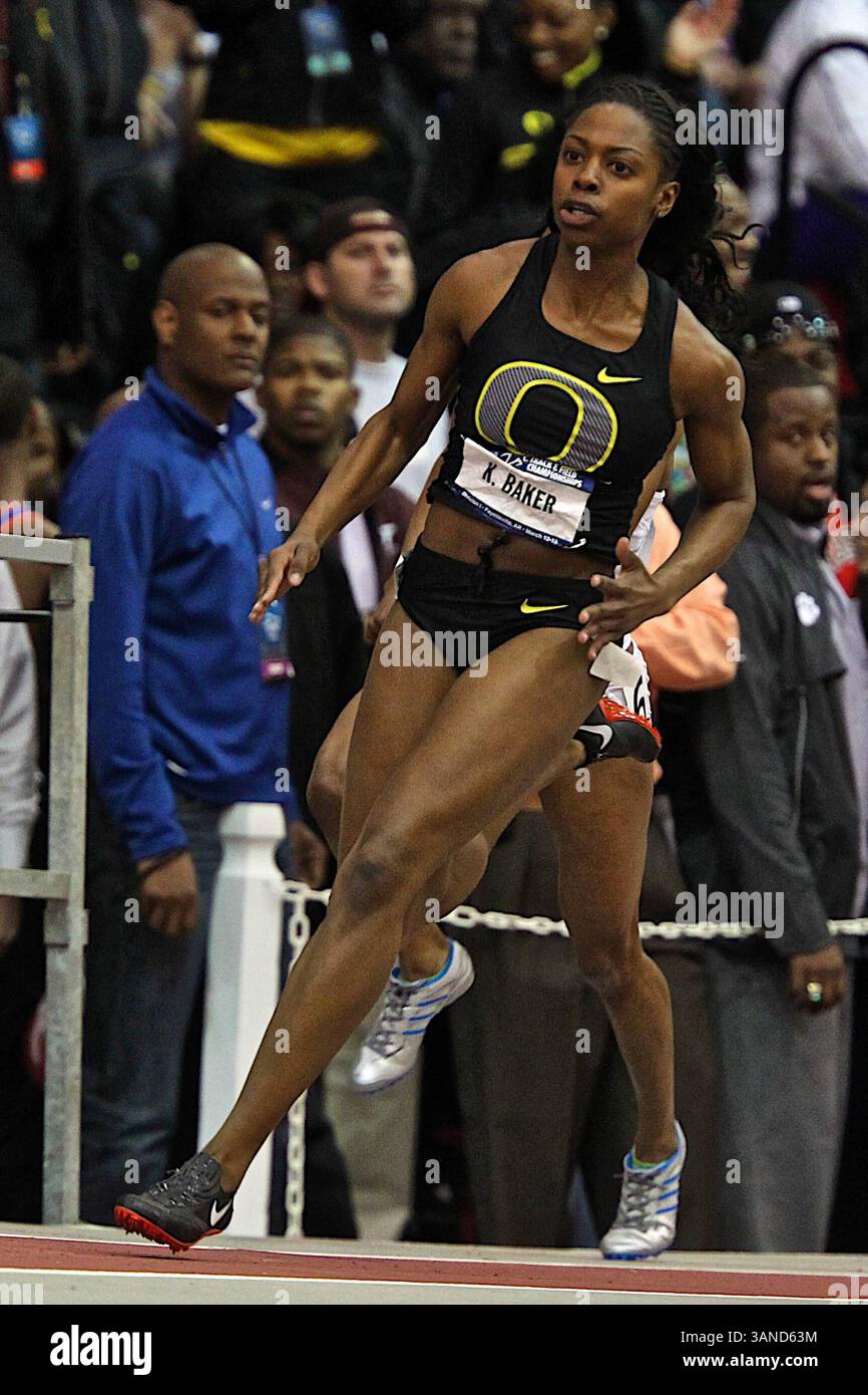 March 13, 2010: Keshia Baker of Oregon ran a 51.63 to finish second in ...