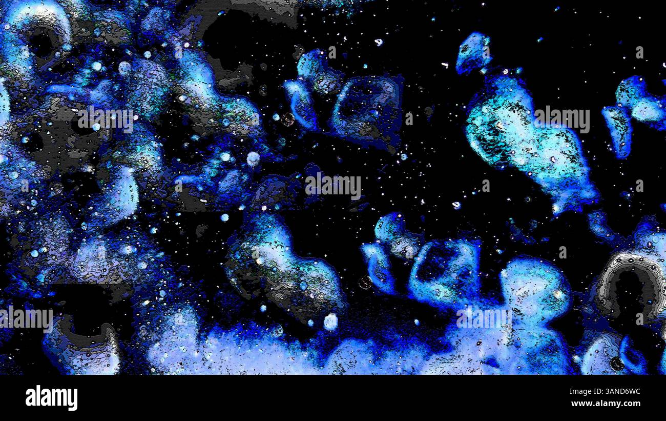 Blue nebula clouds and starry sky creating stunning cosmic scenery ...