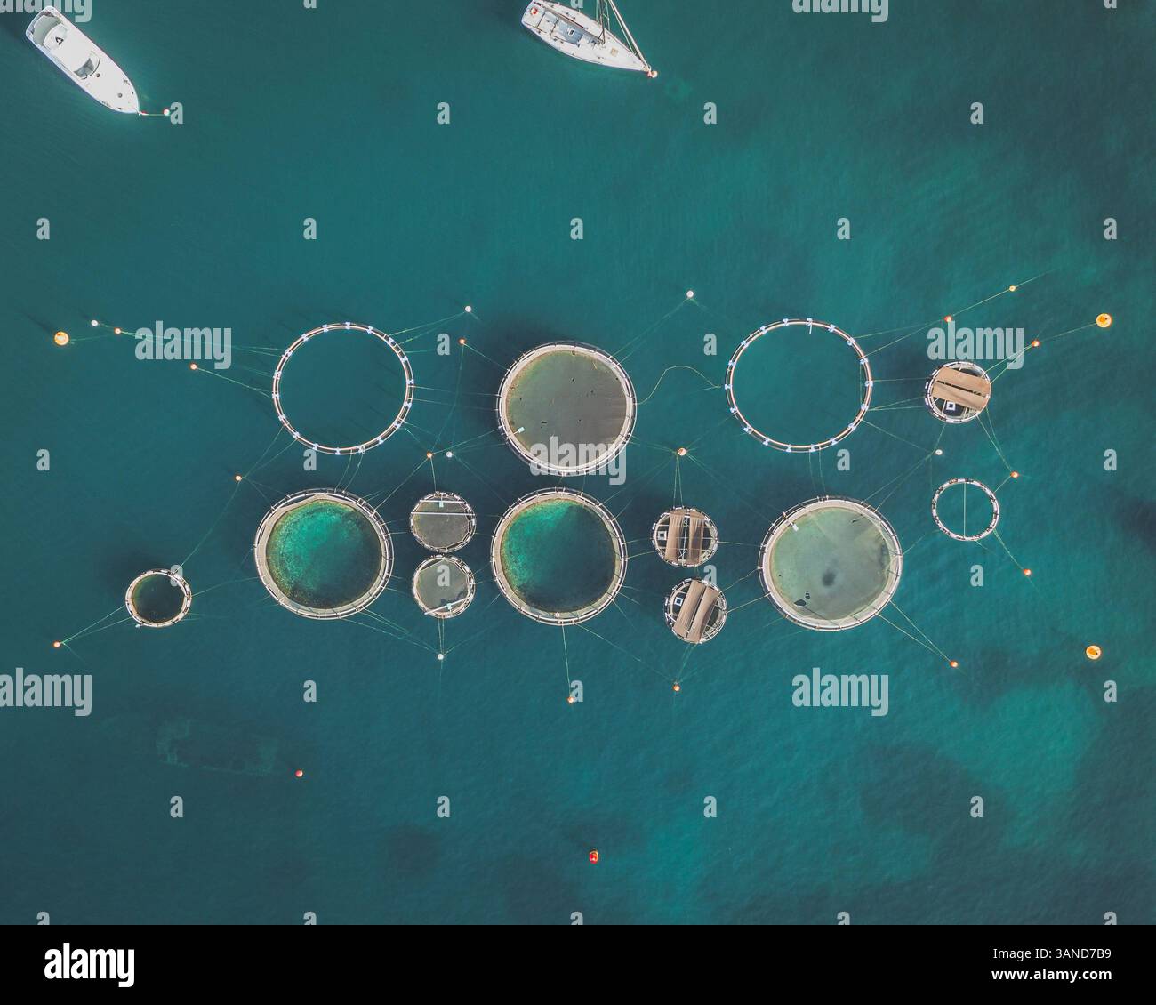 Aerial view modern fishing hi-res stock photography and images - Alamy