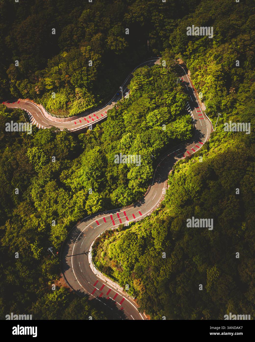 Aerial view of a Japanese road near Hakone, Japan Stock Photo - Alamy