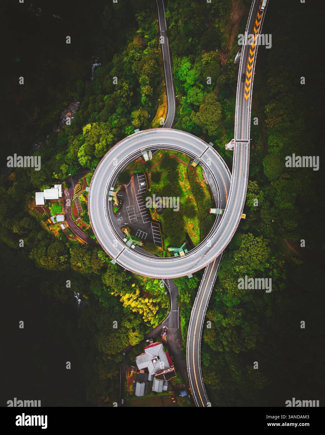 Aerial view of a Japanese road on Izu peninsula, Japan Stock Photo - Alamy