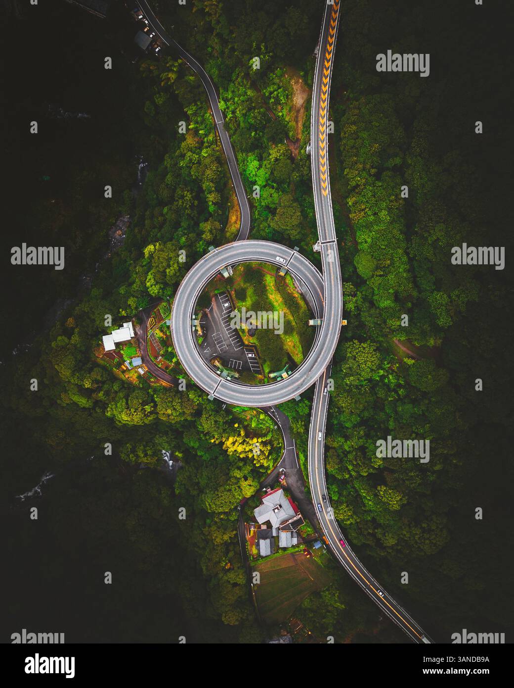 Aerial view of a Japanese road on Izu peninsula, Japan Stock Photo - Alamy