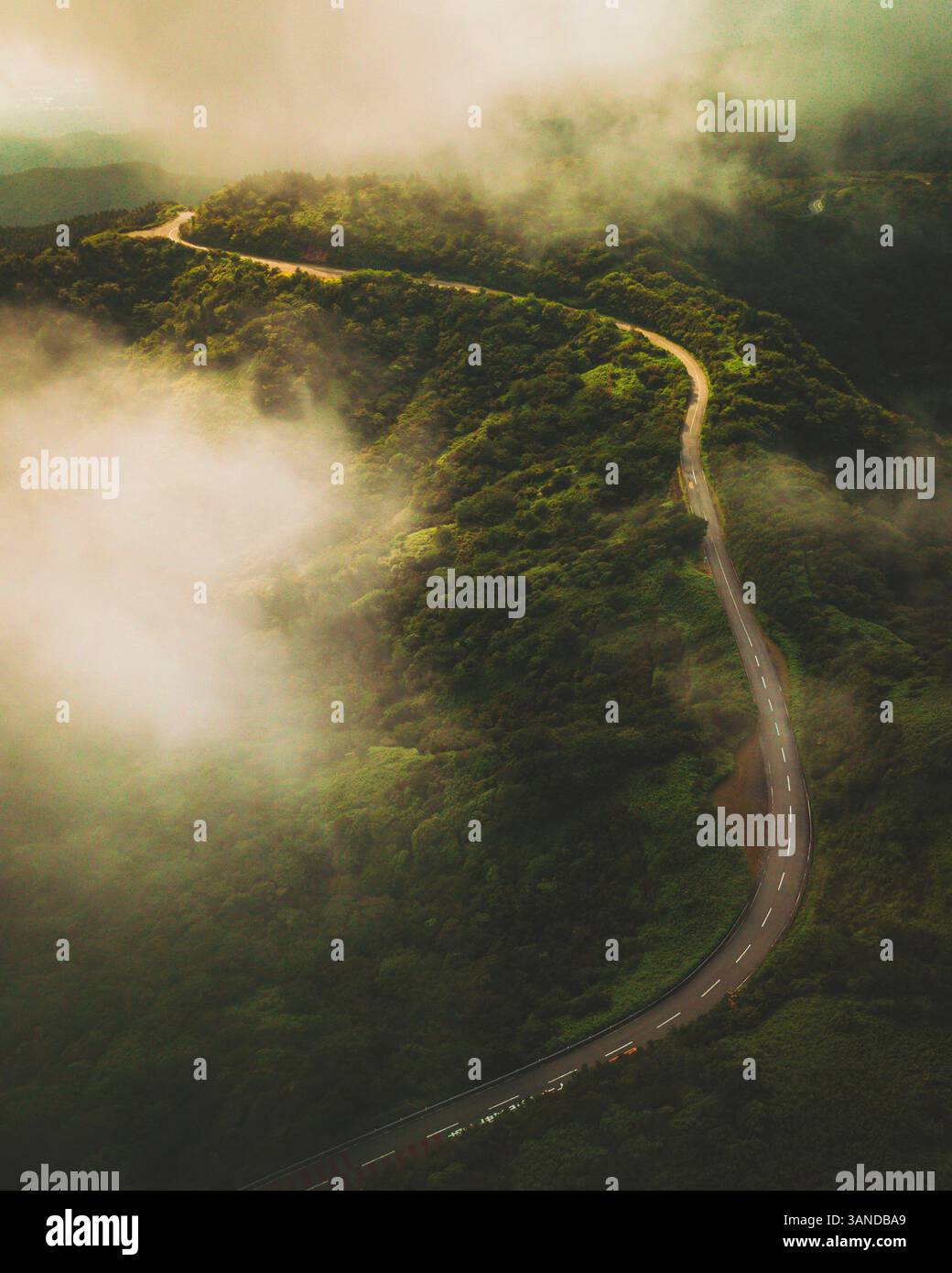 Aerial view of a Japanese road near Hakone, Japan Stock Photo - Alamy