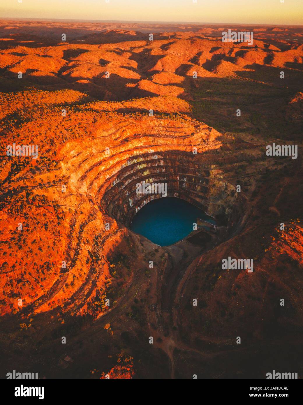 Aerial view of an old uranium mine in Australia, in Queensland Stock ...