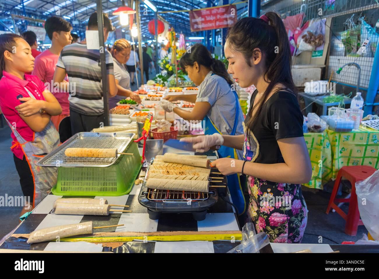 Bangkok, Thailand - May 25, 2016 : Thai exotic food in street food ...