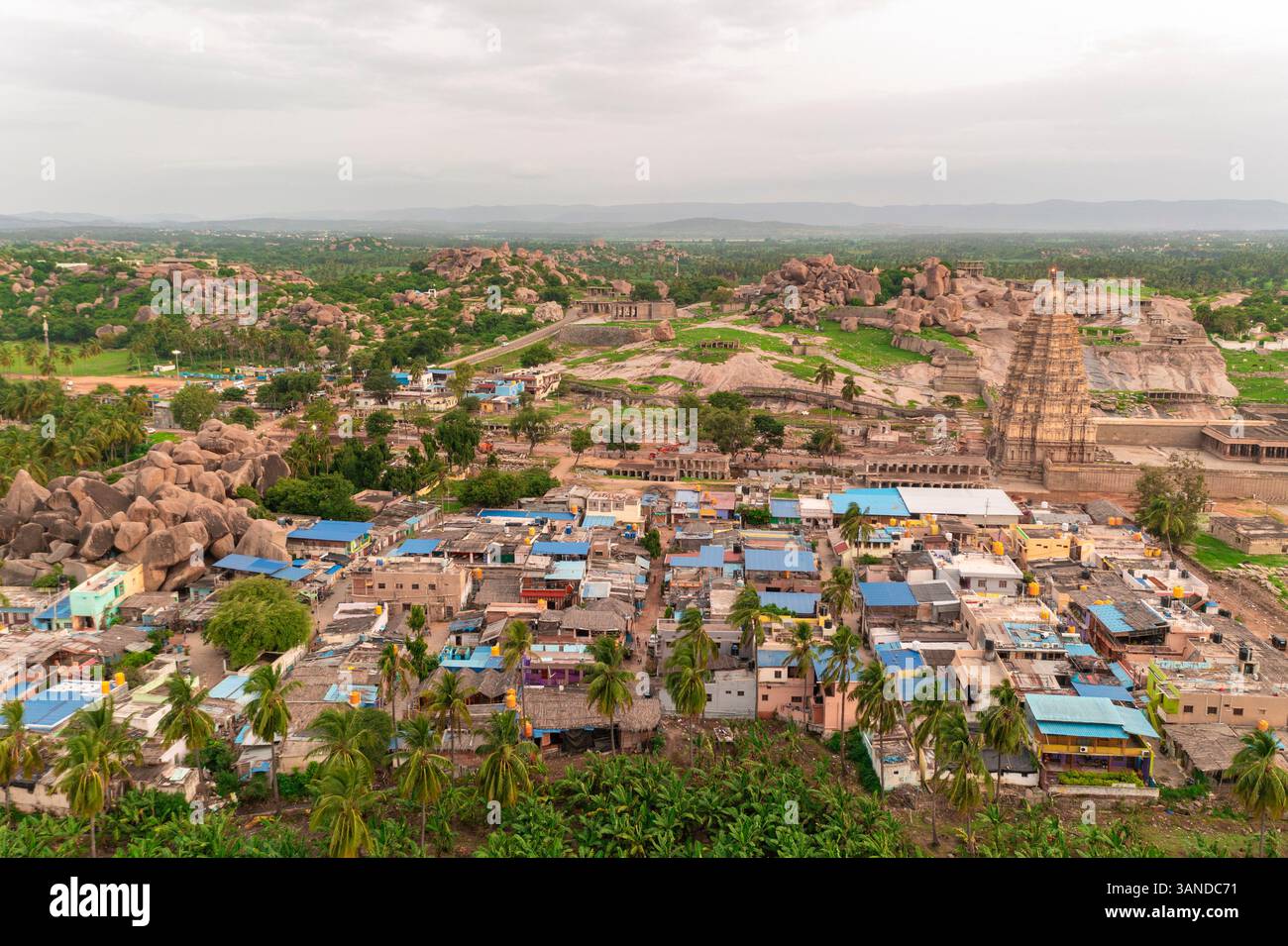 Aerial view of Hospet village, Karnataka, India Stock Photo - Alamy
