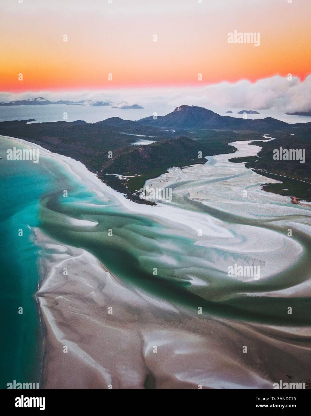 Aerial view beautiful whitehaven beach hi-res stock photography and ...