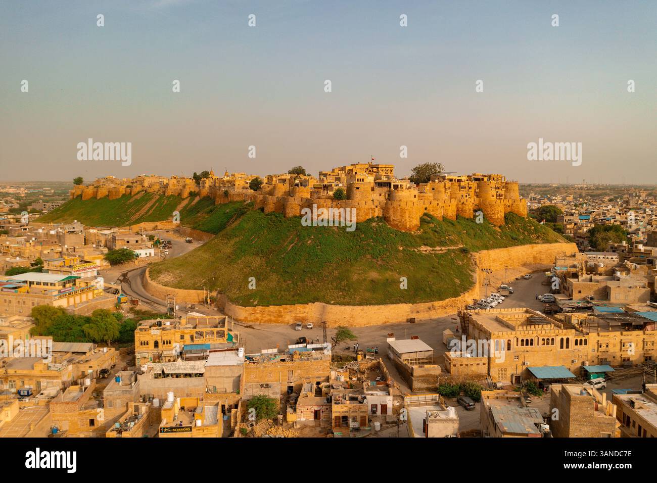 Aerial view of Jaisalmer fort in Jaisalmer, Rajasthan, India Stock ...