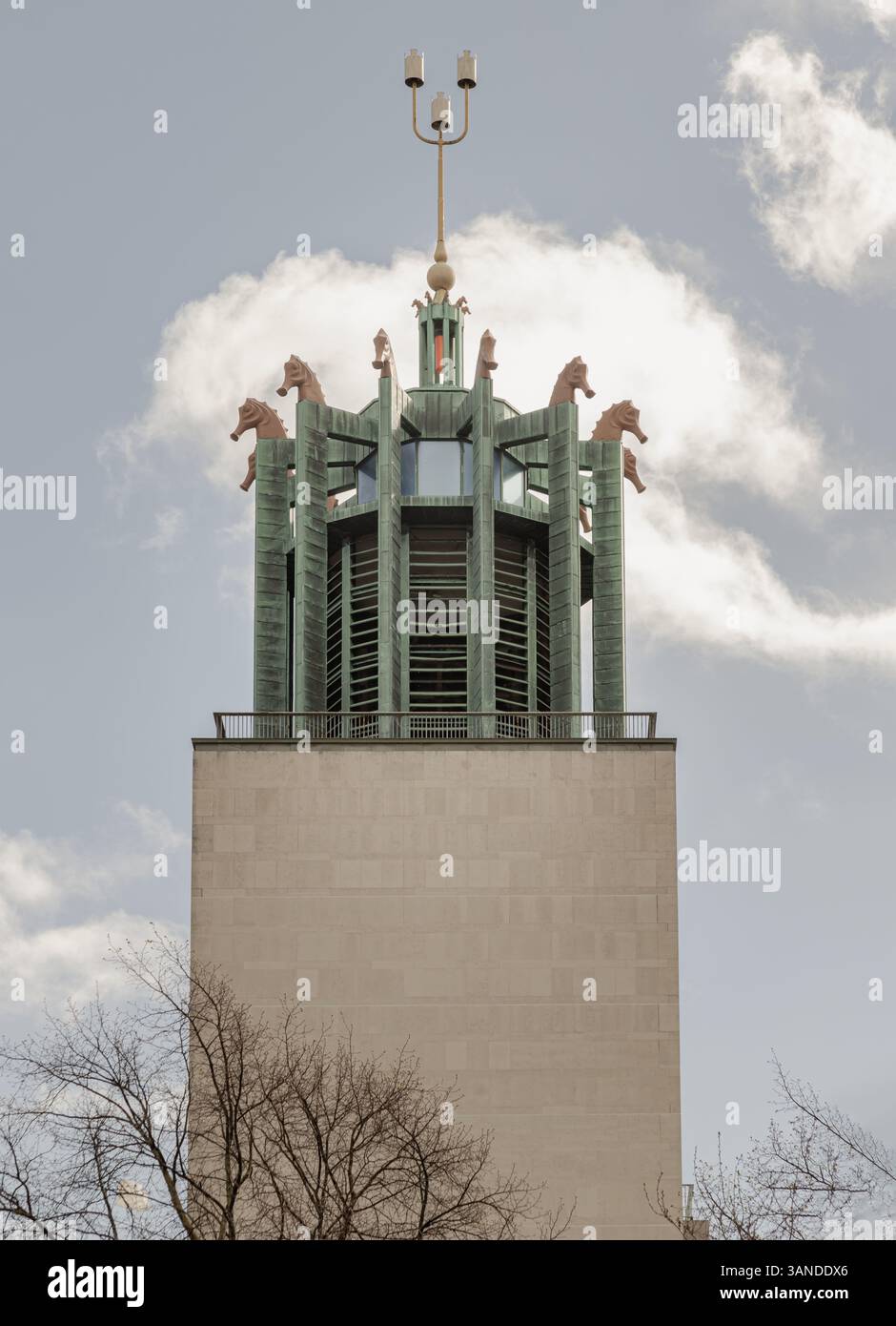Newcastle, UK - Apr 14, 2025 - Architecture Exterior of The carillon or ...