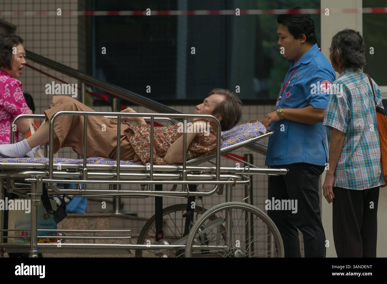 Bangkok, Thailand - February 2, 2016 : Unidentified patient elderly on ...