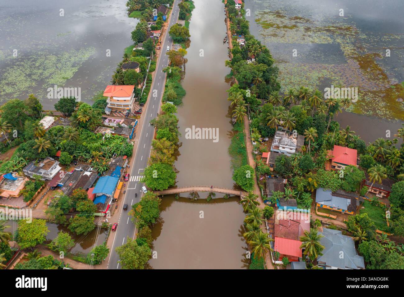 Aerial view of the backwaters, Kerala, India Stock Photo - Alamy