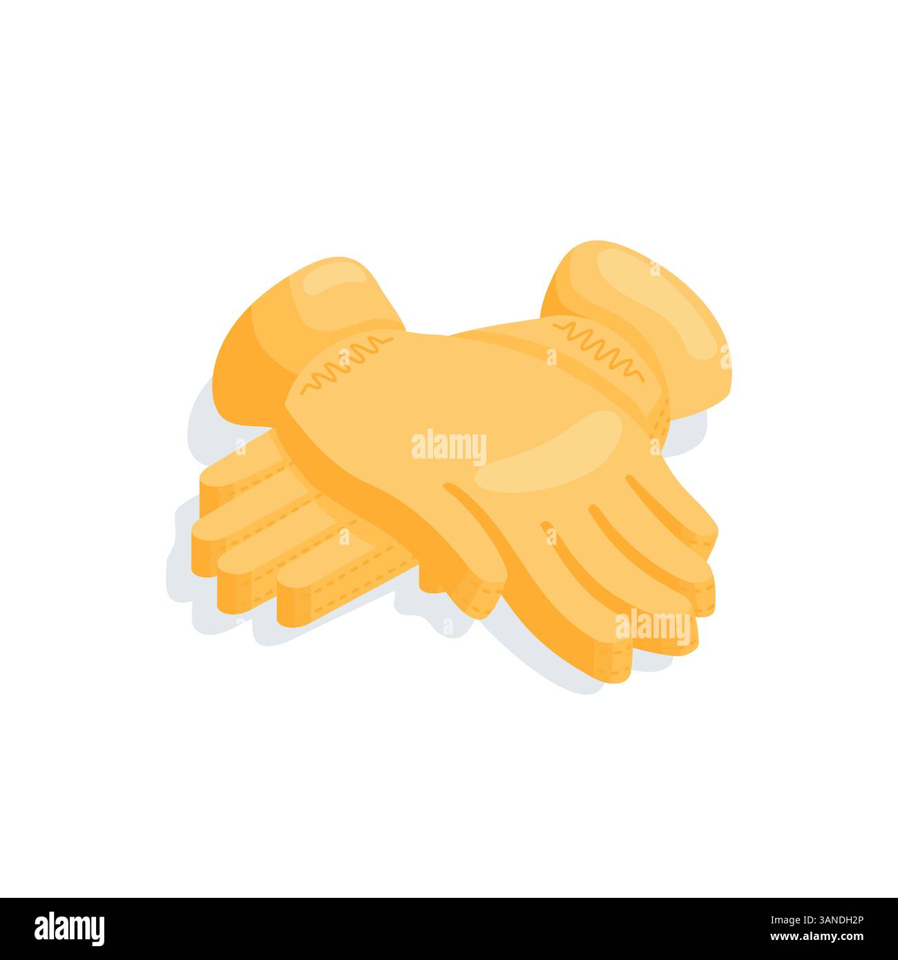 isometric vector construction gloves, in color on a white background ...