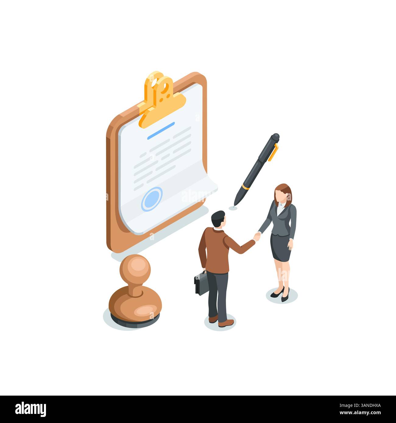 Signing of the con Stock Vector Images - Alamy