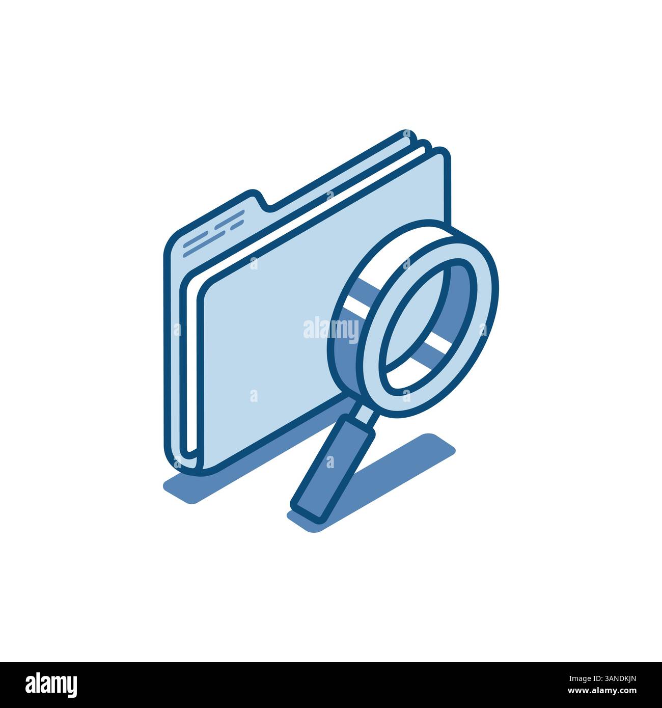 Yellow computer folder icon loupe Stock Vector Images - Alamy