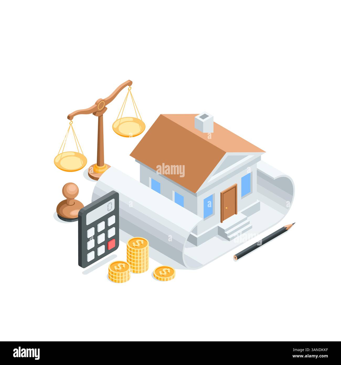 Calculator pencil tax Stock Vector Images - Alamy