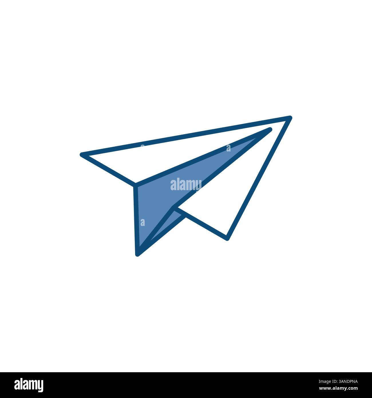 isometric vector paper plane linear icon, in color on white background ...