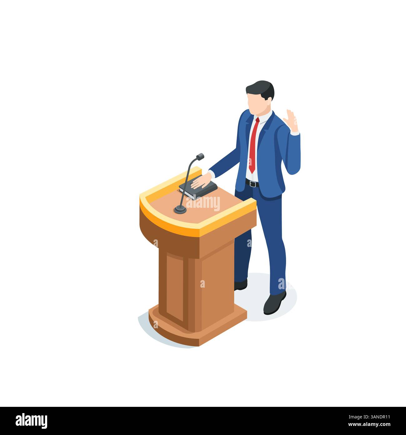 Man swearing an oath in court Stock Vector Images - Alamy