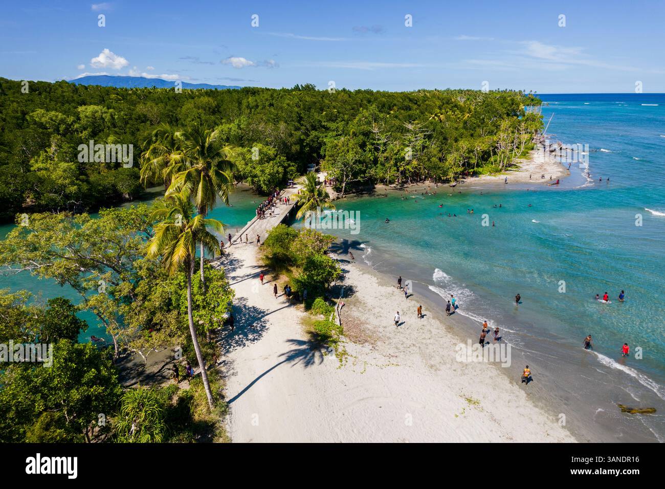 Aerial Drone View of Beach in Wewak, East Sepik Province, Papua New ...